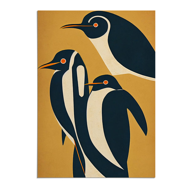 Latitude Vive XV1022-387X Abstract Penguins - Graphic Art | Wayfair.co.uk